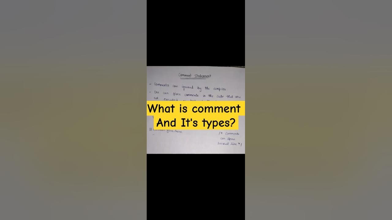 Comment And Its Types In C Language Computerscience Shikshacs Youtube 4508