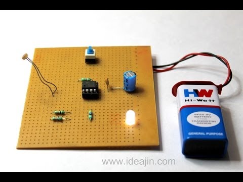 Automatic Night Lamp (555 timer based) - YouTube