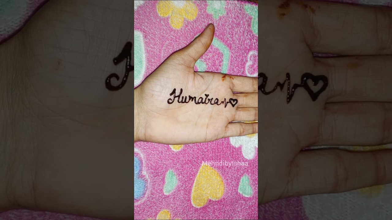 Humaira name mehndi design 😍 #mehndi #shorts - YouTube