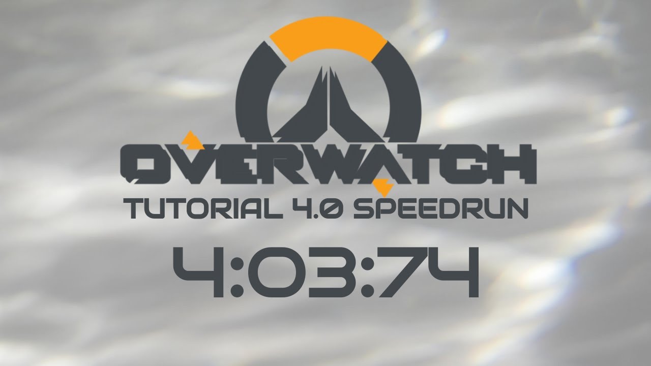 Overwatch Speedrun (Tutorial 4.0) 4:03:74 [11th in the world] - YouTube