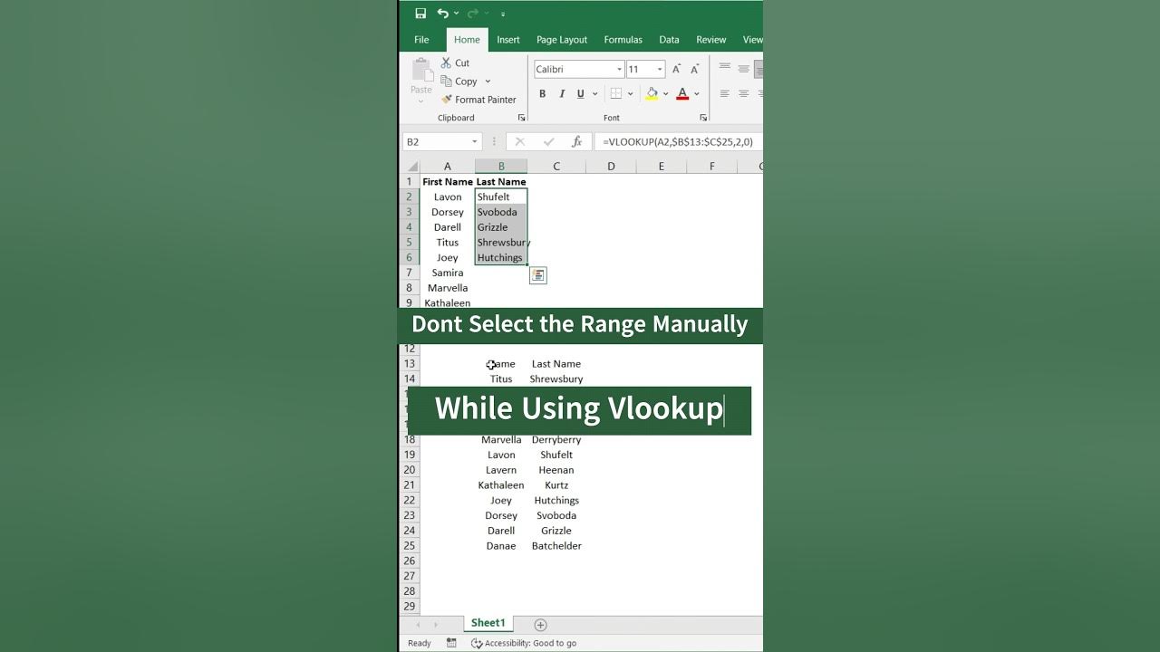 Automated Range Selection Shorts Exceltips Tipsandtricks Advancedexcel Youtube