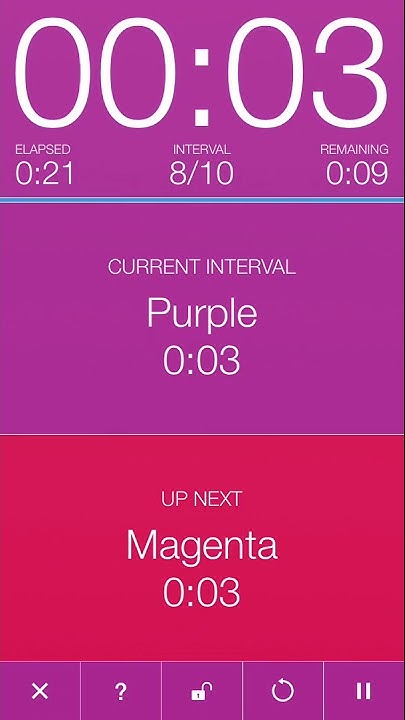 Color coded intervals - Seconds Pro Interval Timer - YouTube