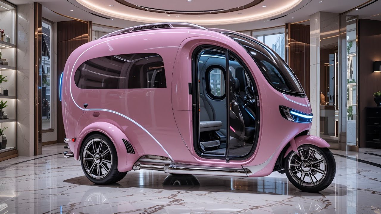 2025 Pink Tricycle RV Camper Review: Futuristic Luxury on Three Wheels ...