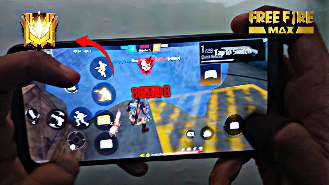 Garena free fire max 3 finger handcam gameplay badge tpa tp yy - YouTube