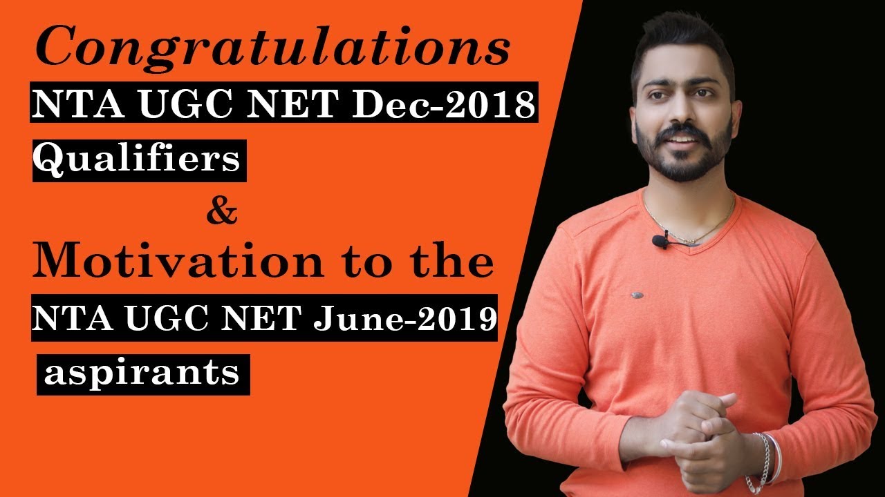 Congratulations to Qualifiers & Motivation for NTA UGC NET June-2019 ...