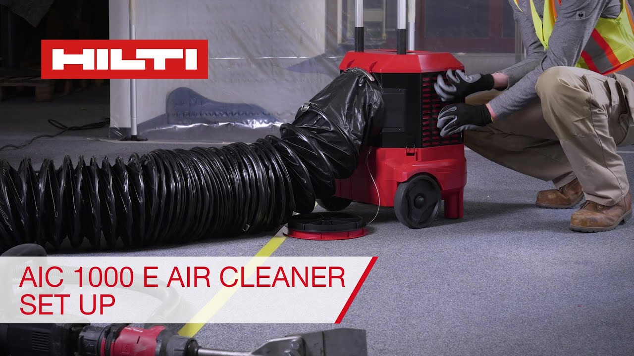Hilti AIC 1000 E Air Cleaner - quick guide on how to set up - YouTube