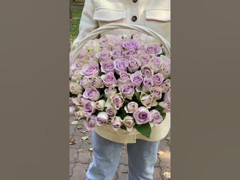 101 Морнинг дью в корзине #розы #цветымосква - YouTube