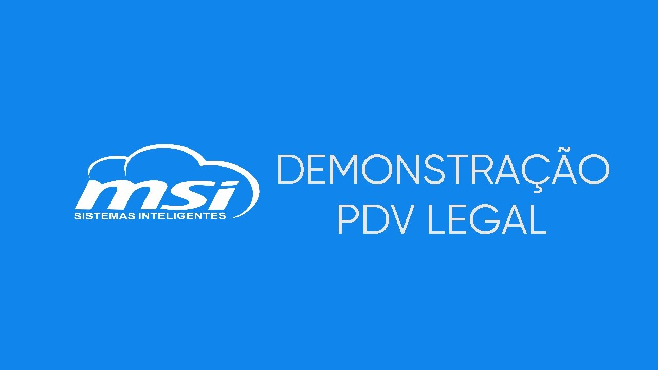 Demonstração PDV Legal - YouTube