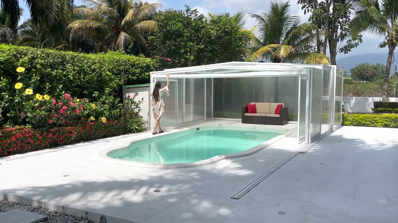 Cubierta retráctil para piscinas - YouTube
