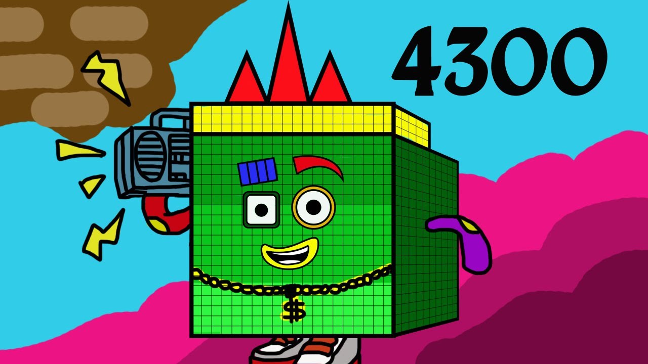 Numberblocks 4300 subscriber is Hip Hop Man - Numberblocks fanmade ...