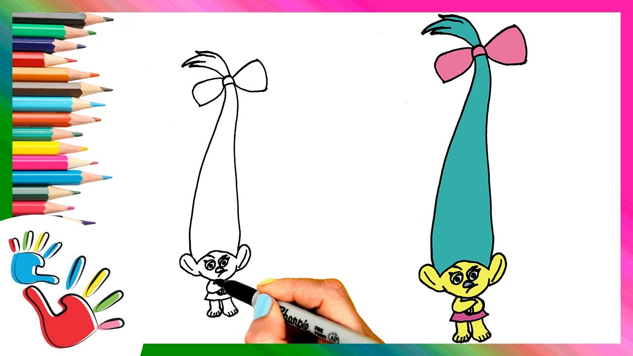 How to Draw Smidge from Trolls | Easy Step-by-Step Tutorial for Kids ...