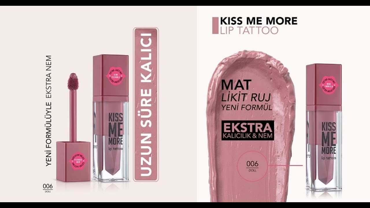 Yeni Flormar Uzun Süre Kalıcı Likit Mat Ruj Doğal Koyu Pembe Kiss Me ...