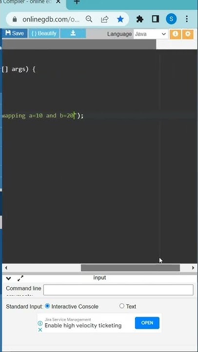 Swapping Of Two Numbers With Third Variable In Java Shorts Java Coding Beginners Computer