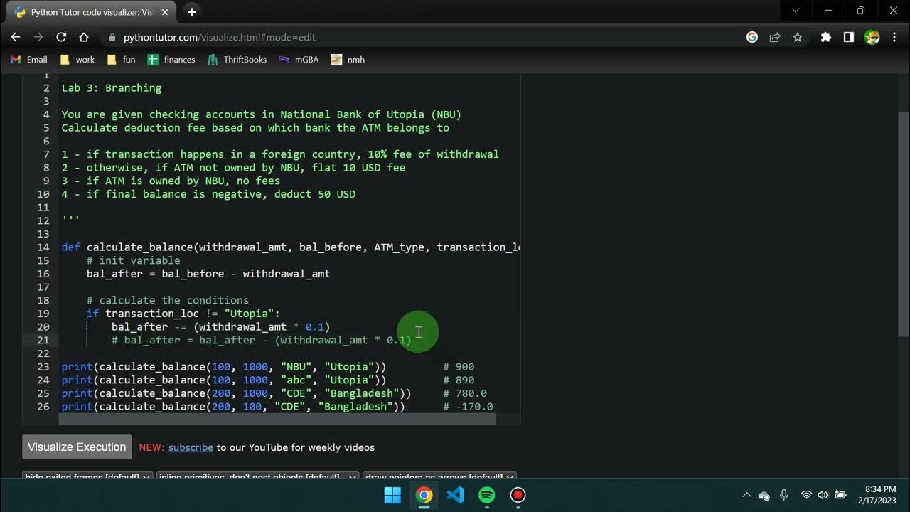 CS112 Lab 3 (Conditional Branching) - YouTube