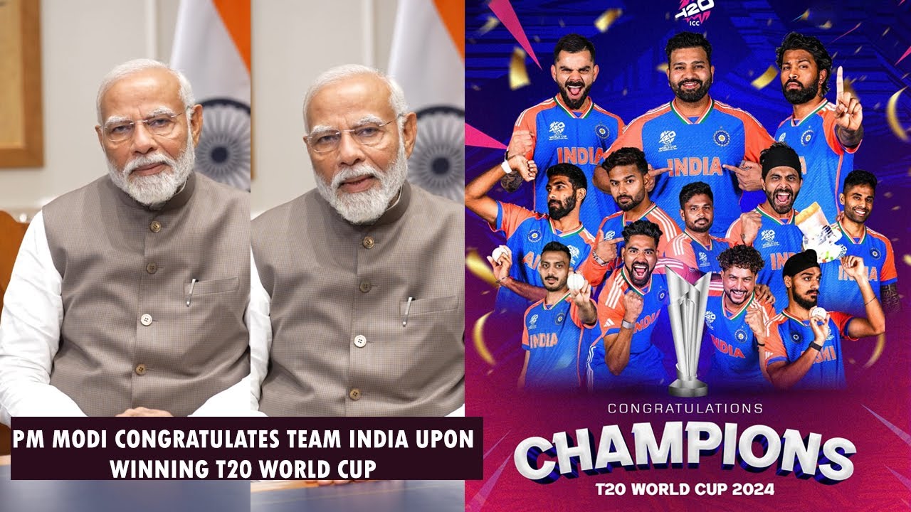 PM Modi congratulates Team India upon winning T20 World Cup | Political ...