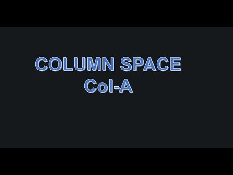 Column Space Linear Algebra - YouTube