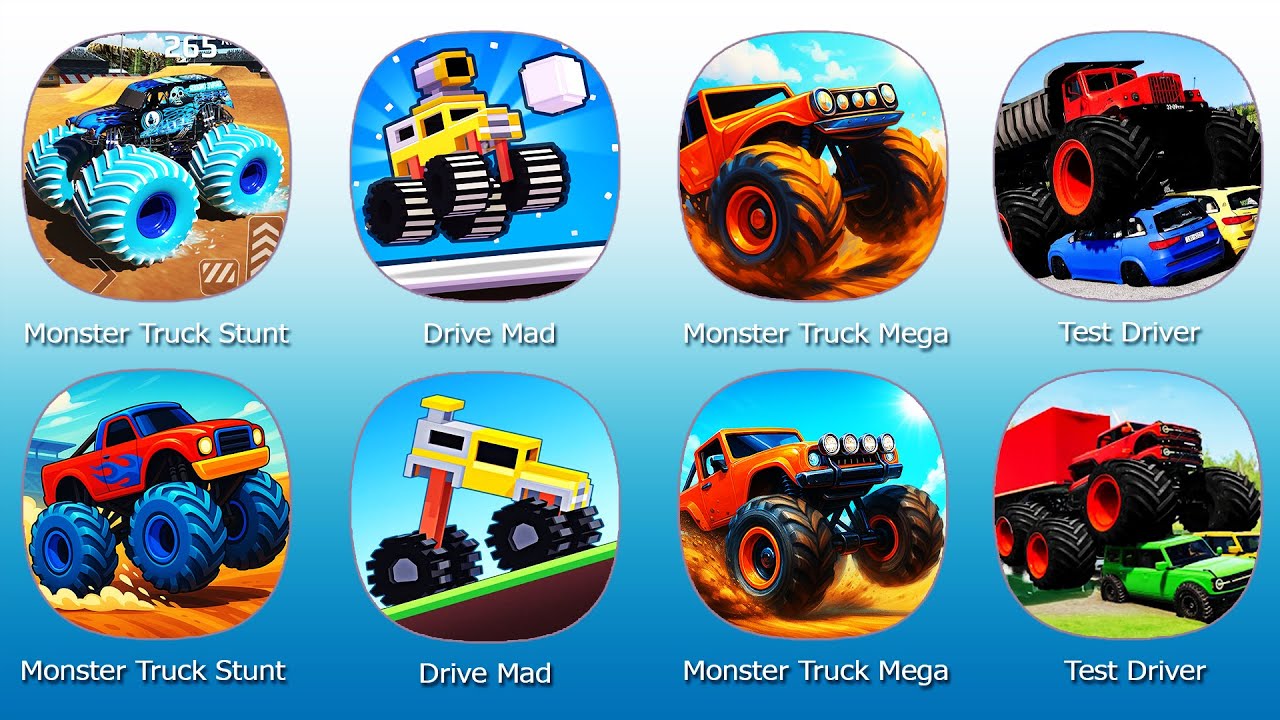 Drive Mad,Monster Truck Stunt,Test Driver,Test Driver,Monster Truck ...