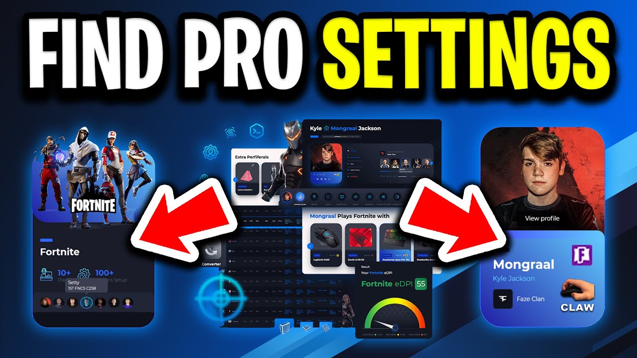 Find The BEST PRO Settings in Fortnite! (My NEW WEBSITE) - YouTube
