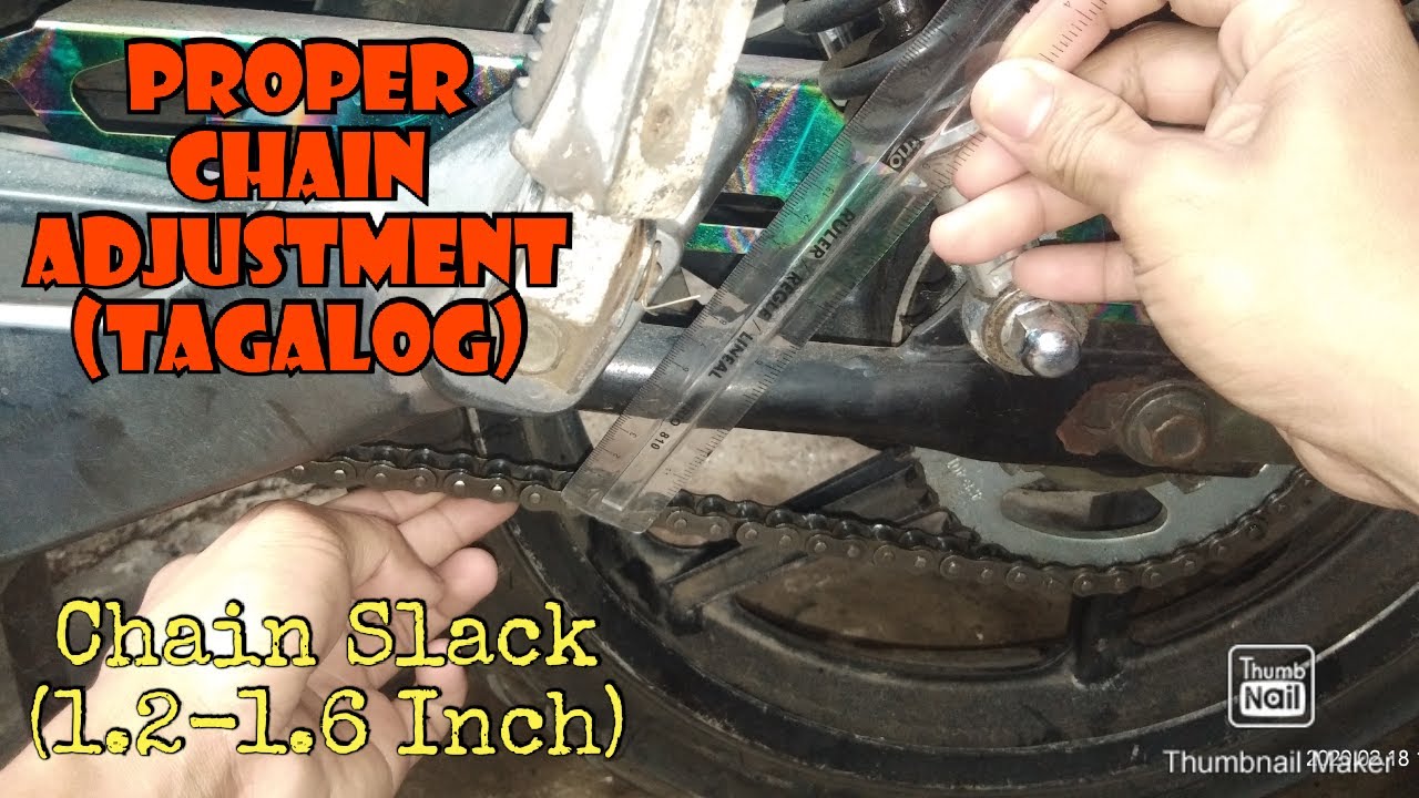 Proper Chain Adjustment (Tagalog Tutorial) by; Nonpro Mechanic - YouTube