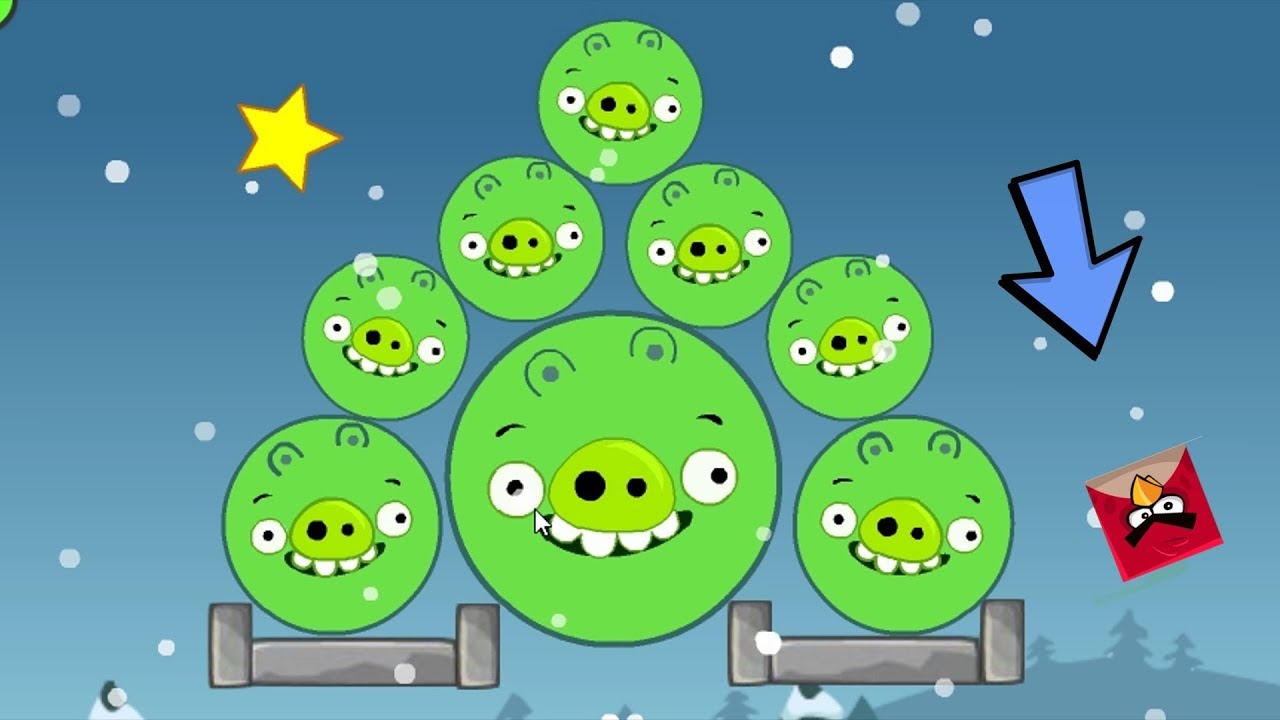 Angry Birds Kick Out Green Pigs - 10 ROUND PIG KICK SMALLEST SQUARE ...