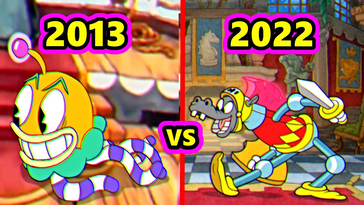 Cuphead - All Early Design Bosses 2013 (VS) Now / Full Comparison - YouTube