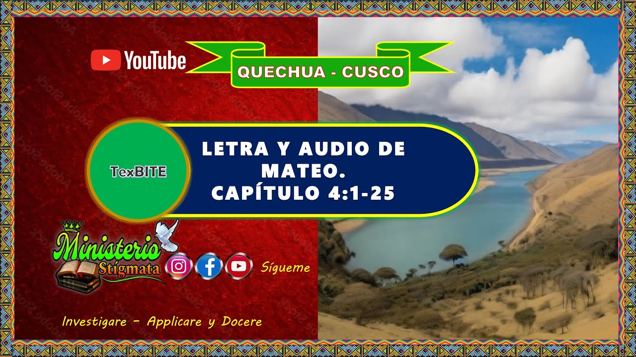 ☑️ Audio y Letra | Mateo Cap 4 | Biblia en Quechua-Cusco - YouTube
