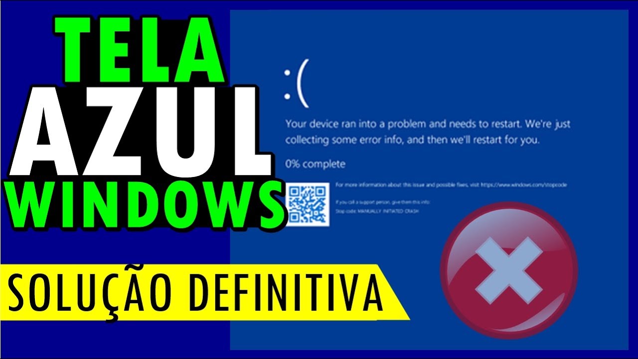 ERRO de TELA AZUL no PC ou NOTEBOOK? Aprenda a RESOLVER! - YouTube
