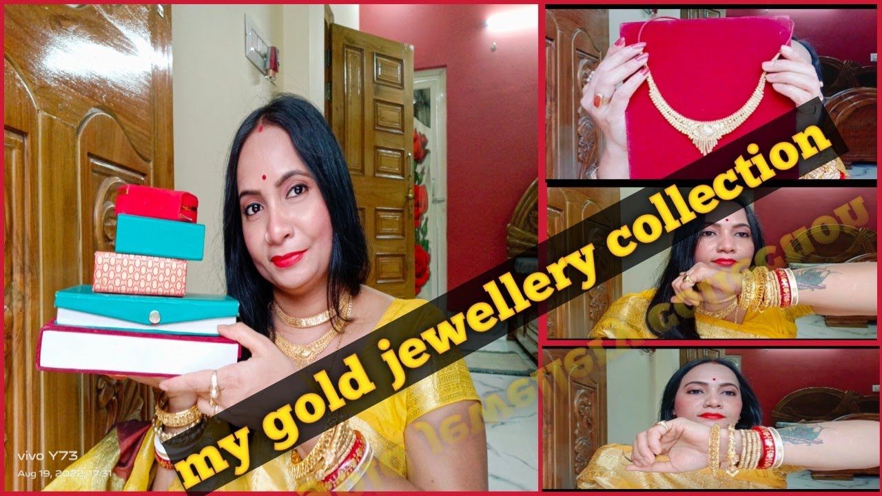 my gold jewellery collection part -1/my regular wear gold jewellery # ...