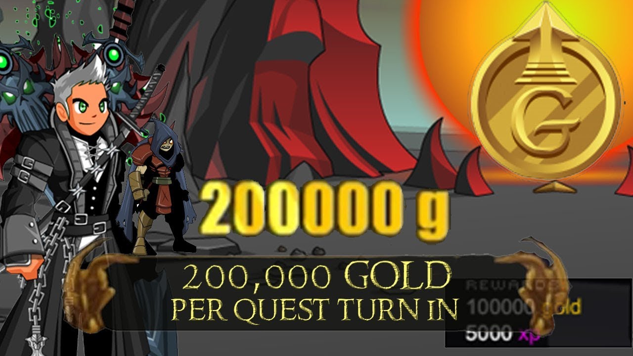 AQW 200,000 Gold Per Quest Turn In | (Requires Nulgath Pets) - YouTube