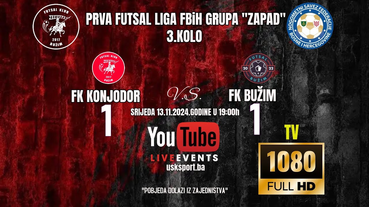 FK KONJODOR - FK BUŽIM 1:1 - YouTube