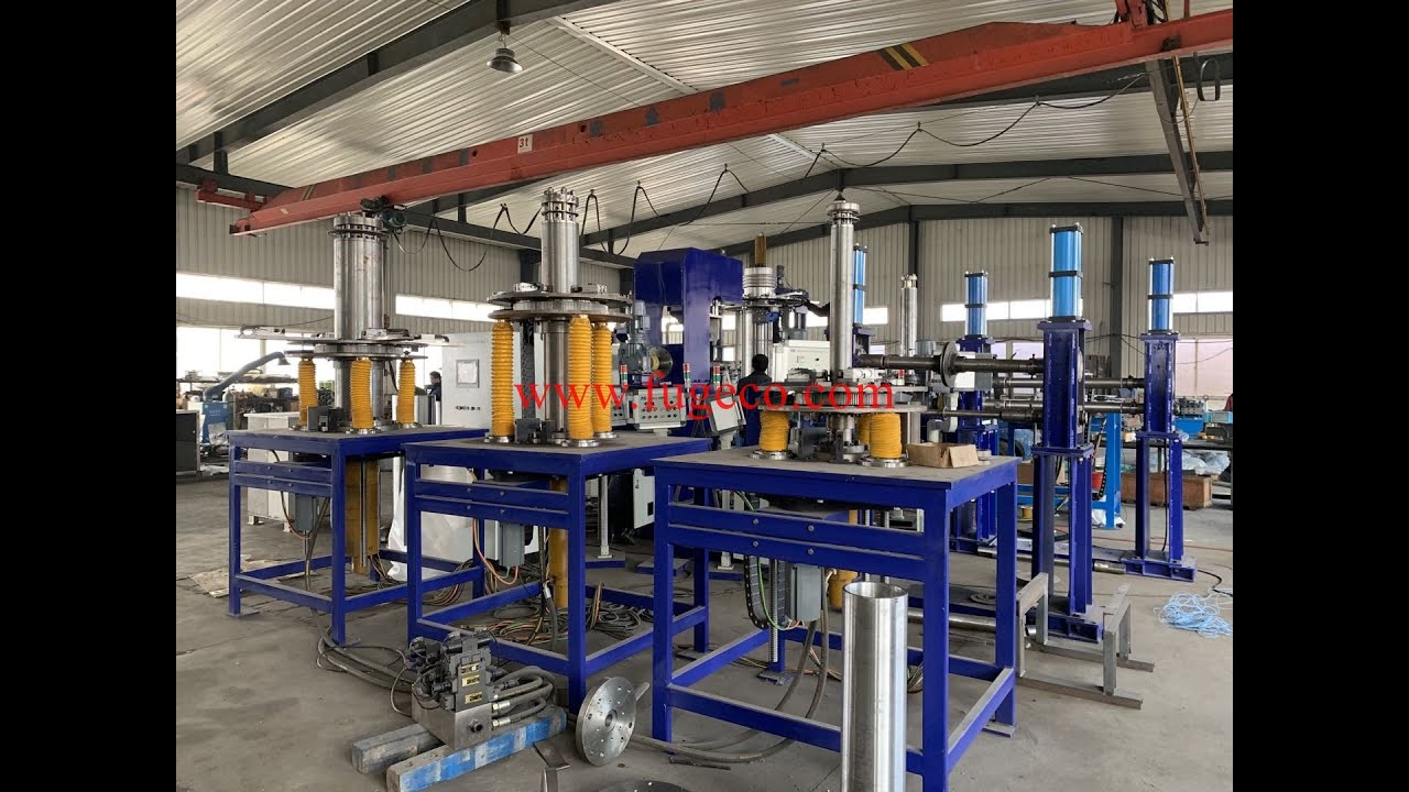 Auto Punch Bellow Forming Machine DN500 sample - YouTube