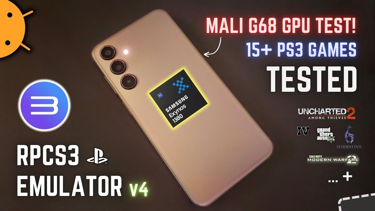RPCS3 Android Emulator - 15 PS3 Games Tested on Mali GPU! - YouTube