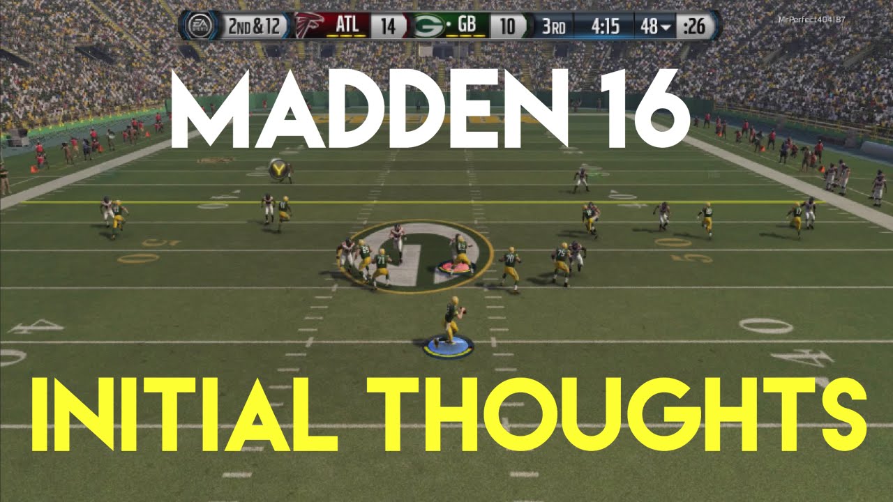 Madden 16 - GAMEPLAY - My First Impression - YouTube