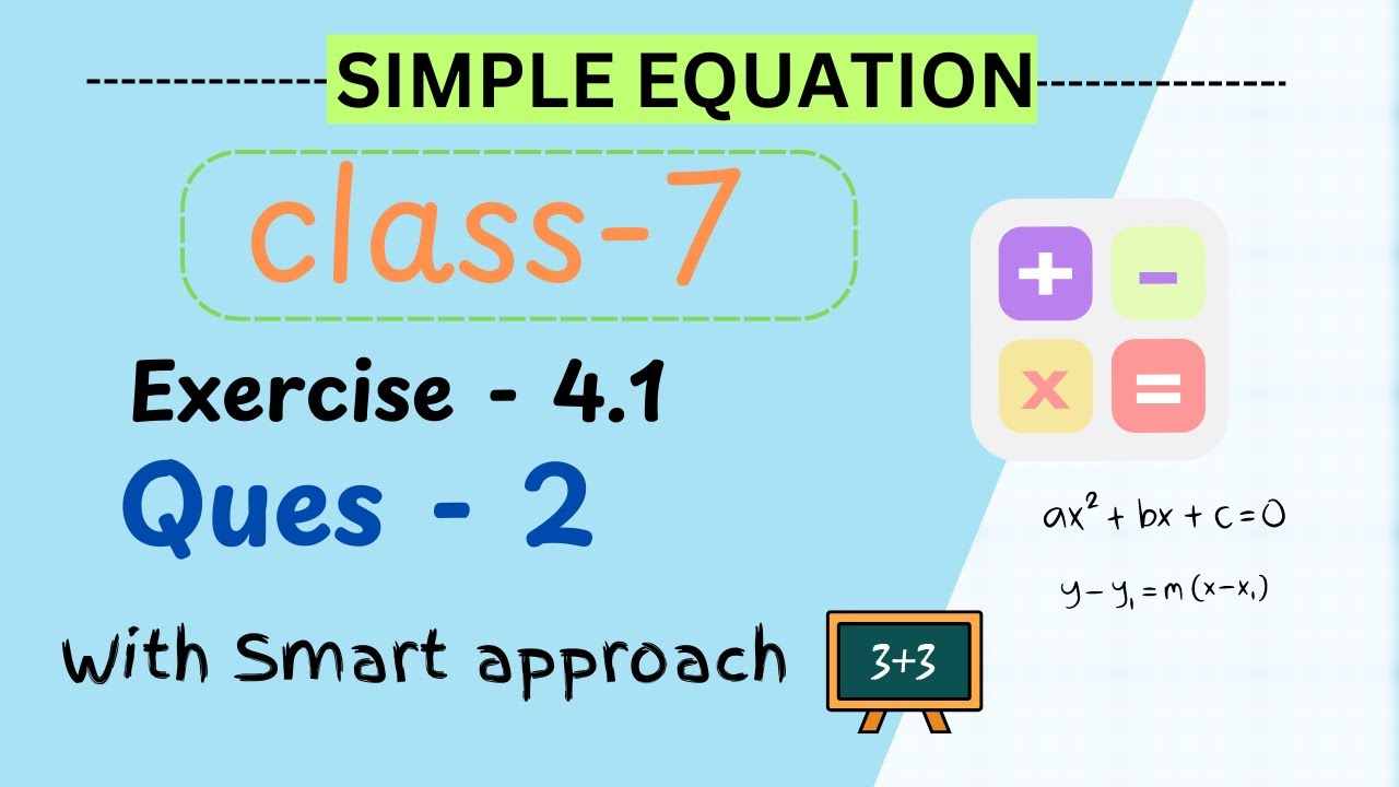 NCERT Class 7 Maths - Simple Equation | Question 2 Solution - YouTube