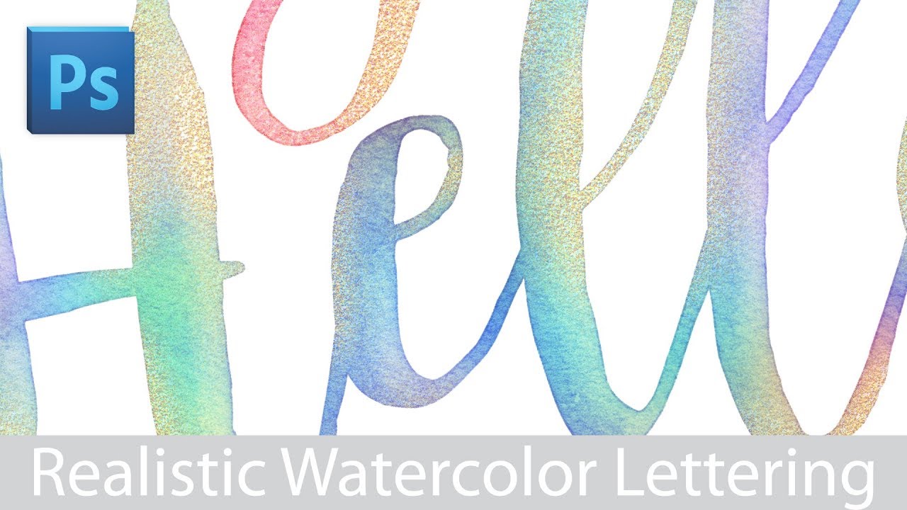 Realistic Watercolor Lettering Tutorial - YouTube