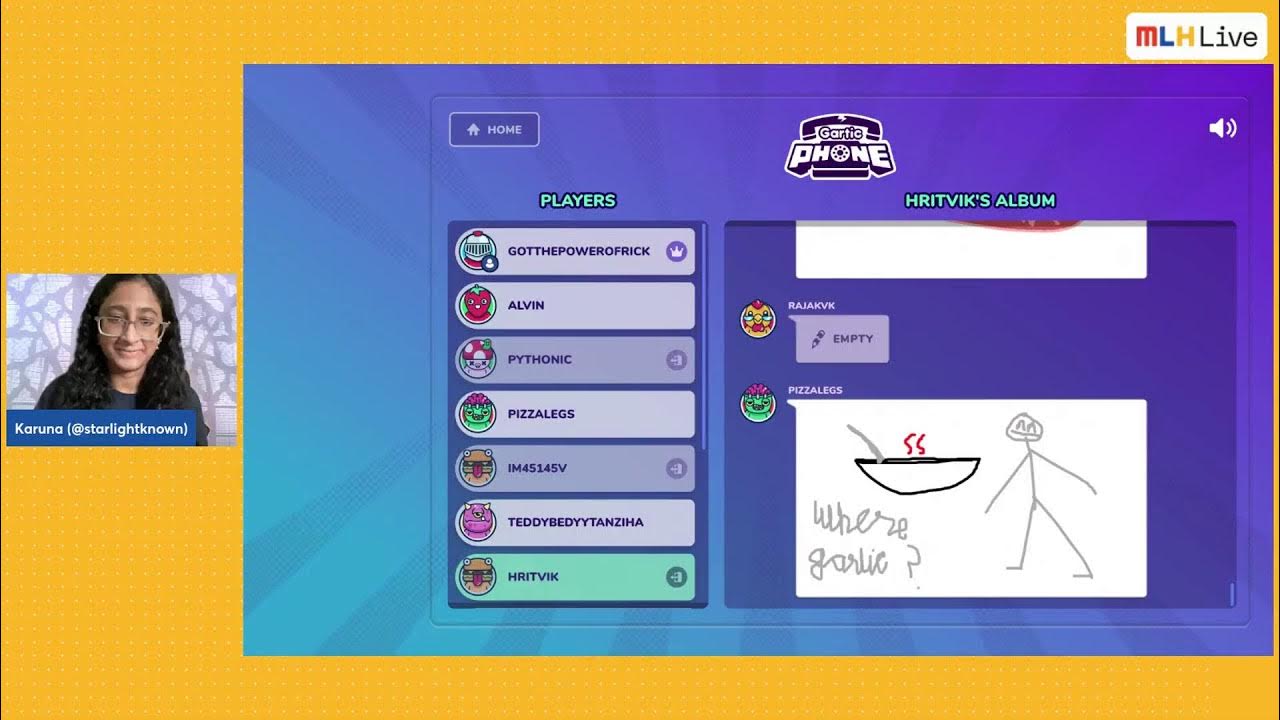 Gartic Phone : global hack week january - YouTube