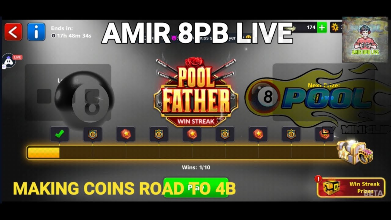 8 Ball Pool Live||road To 2k Sub|| Free Coins ||PLAYING IN SUB ID|Playing In Beta||No Hack - YouTube