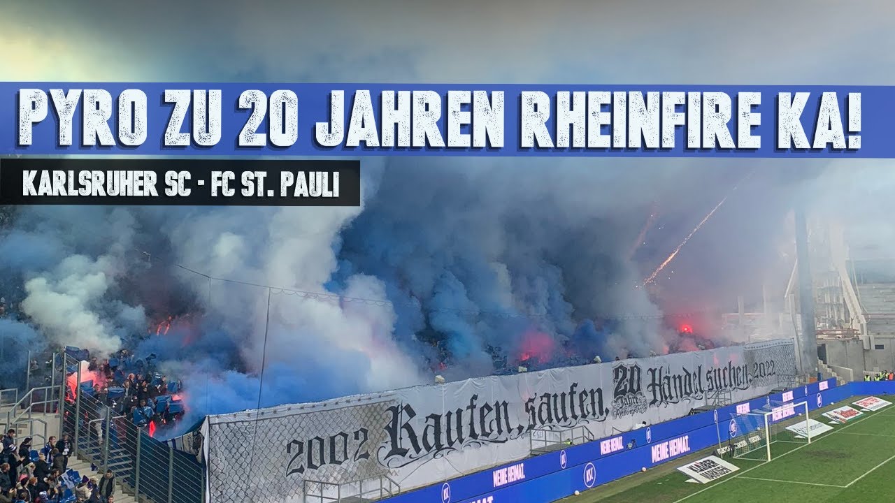 Karlsruher SC: Große Pyro-Show zu 20 Jahren Rheinfire Karlsruhe (12.11. ...