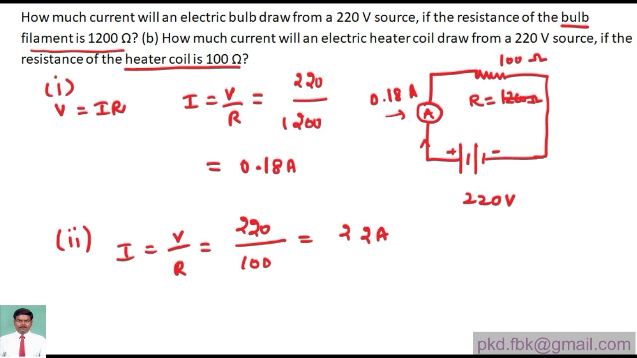 CBSE 10: How much current will an electric bulb draw from a 220 V ...