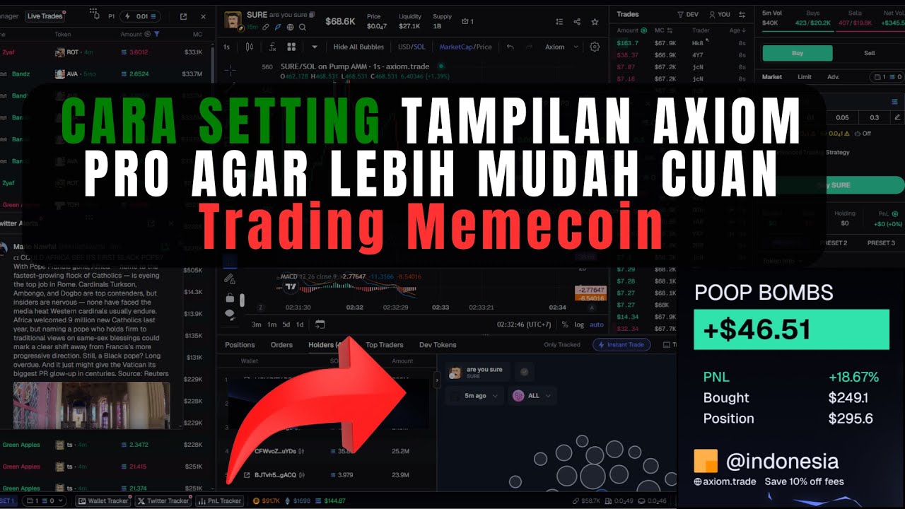 Cara Setting Tampilan Axiom Pro Agar Lebih Mudah Cuan Trading Memecoin ...