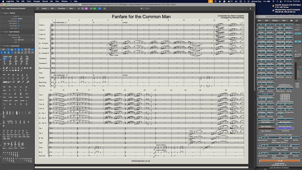 Aaron Copland, Fanfare for the Common Man, Mix 2, Michael King 16 Jan ...