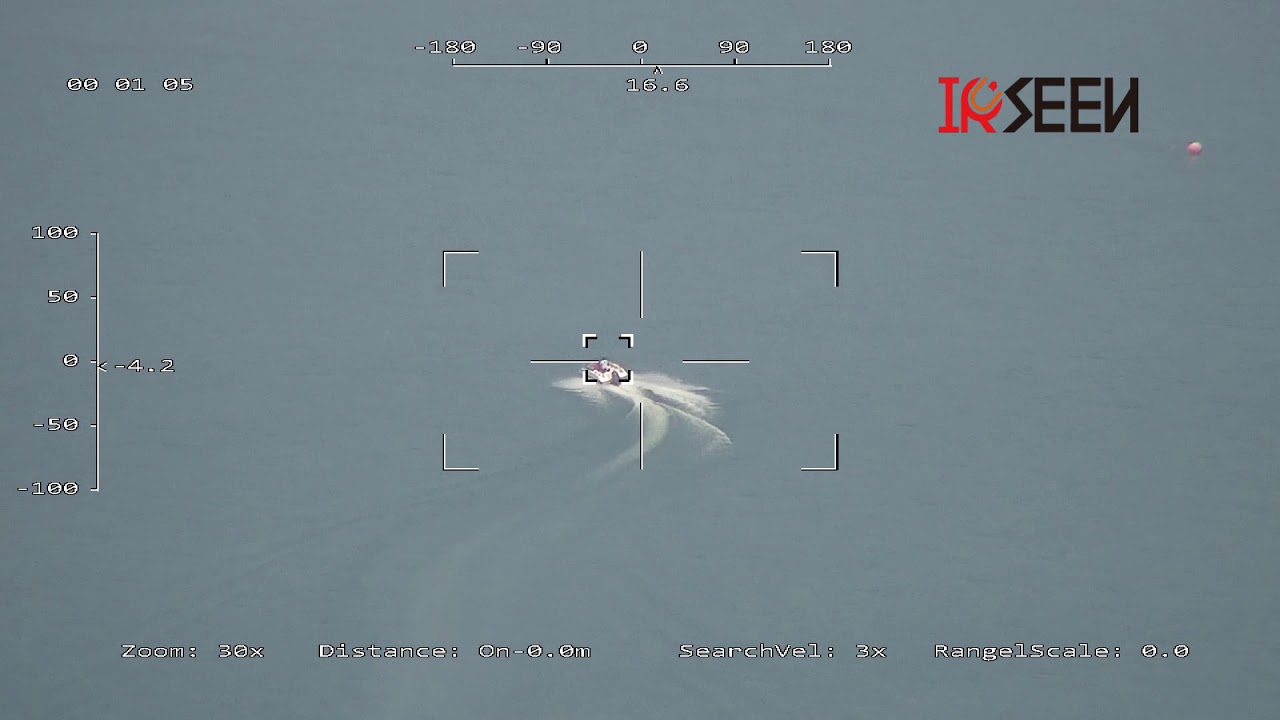 Clipper tacking test by 30X optical zoom daylight gimbal/pod from 2.5 ...