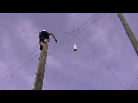 Superior Challenge Ropes Course - Pamper Pole - YouTube