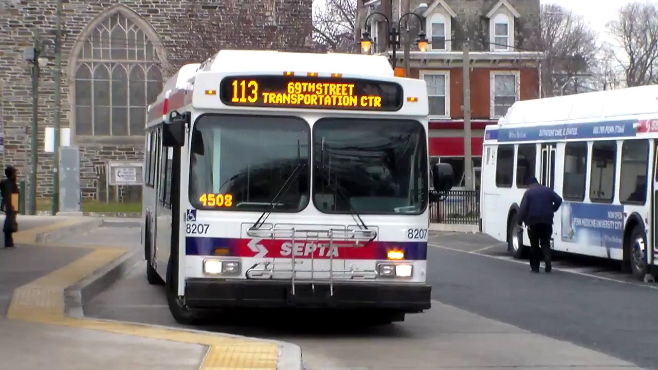 SEPTA BUS: HYBRID NEW FLYER DE41LF 8207 ON ROUTE: 113 - YouTube