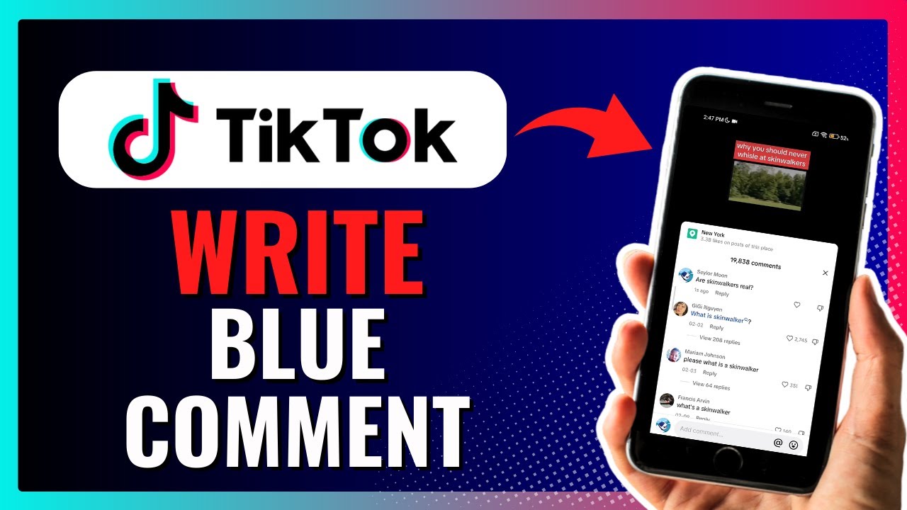 How To Write Blue Comment On TikTok 2024! - YouTube