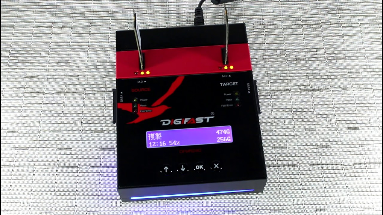 DigiFast DFMR240 M.2 NVMe SATA RGB SSD Cloner_檔案複製 - YouTube