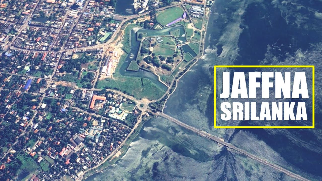 Jaffna City Sri Lanka யாழ்ப்பாணம், යාපනය, aerial view *virtual - YouTube