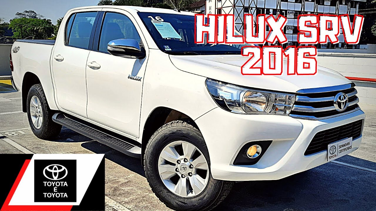 TOYOTA HILUX SRV 2016 TURBO DIESEL 4X4 SEMINOVO DETALHES DO INTERIOR E ...