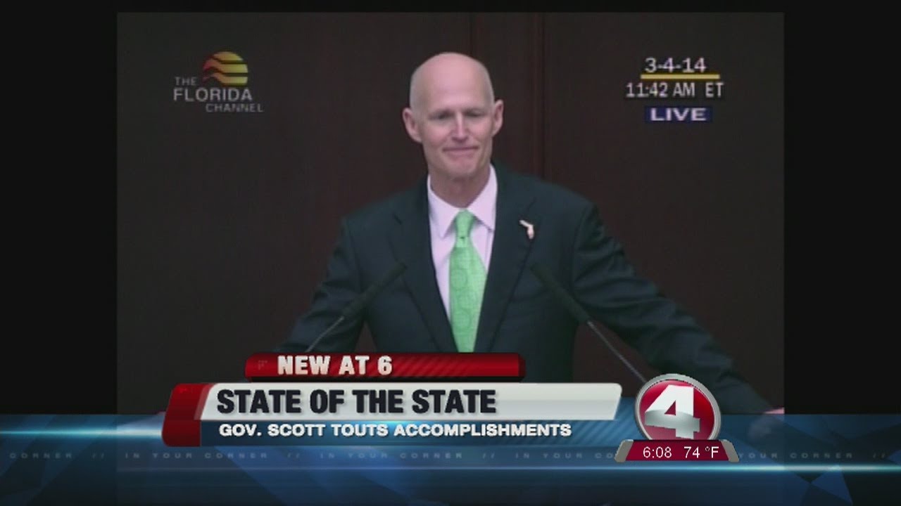 Scott State of State speech highlights economy - YouTube