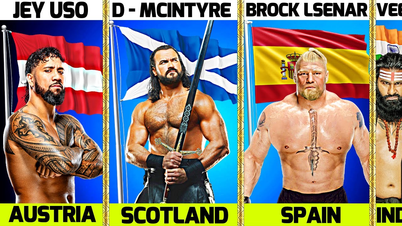 WWE Wrestlers Nationality, WWE Wrestlers From Different Countries ...